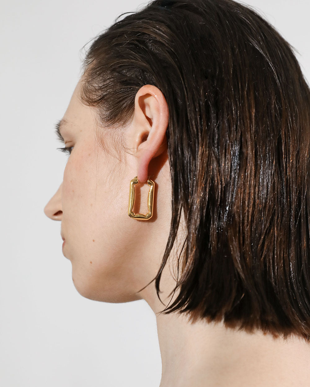 Rectangular Hoop Earrings | Basique® Jewelry