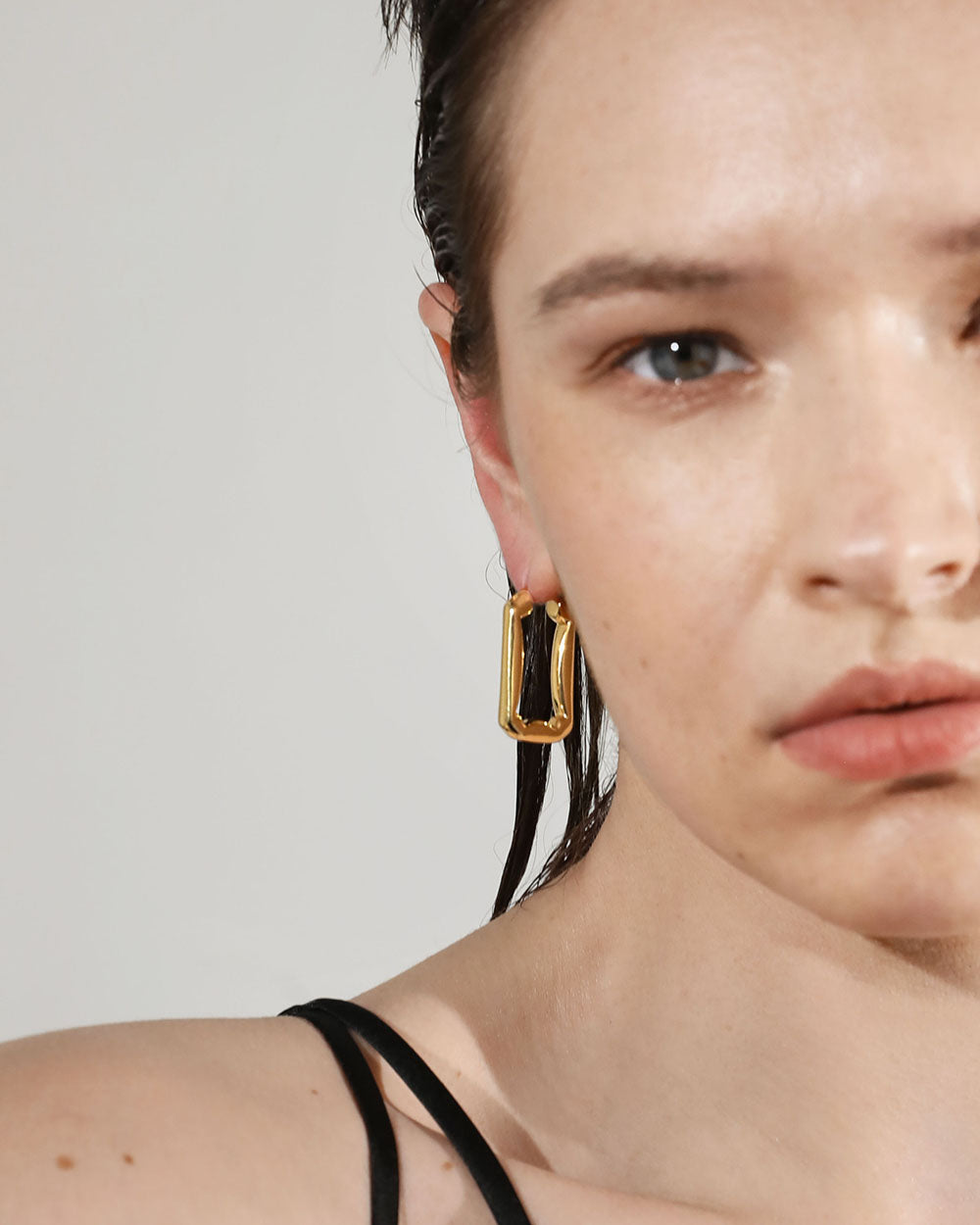 Rectangular Hoop Earrings | Basique® Jewelry